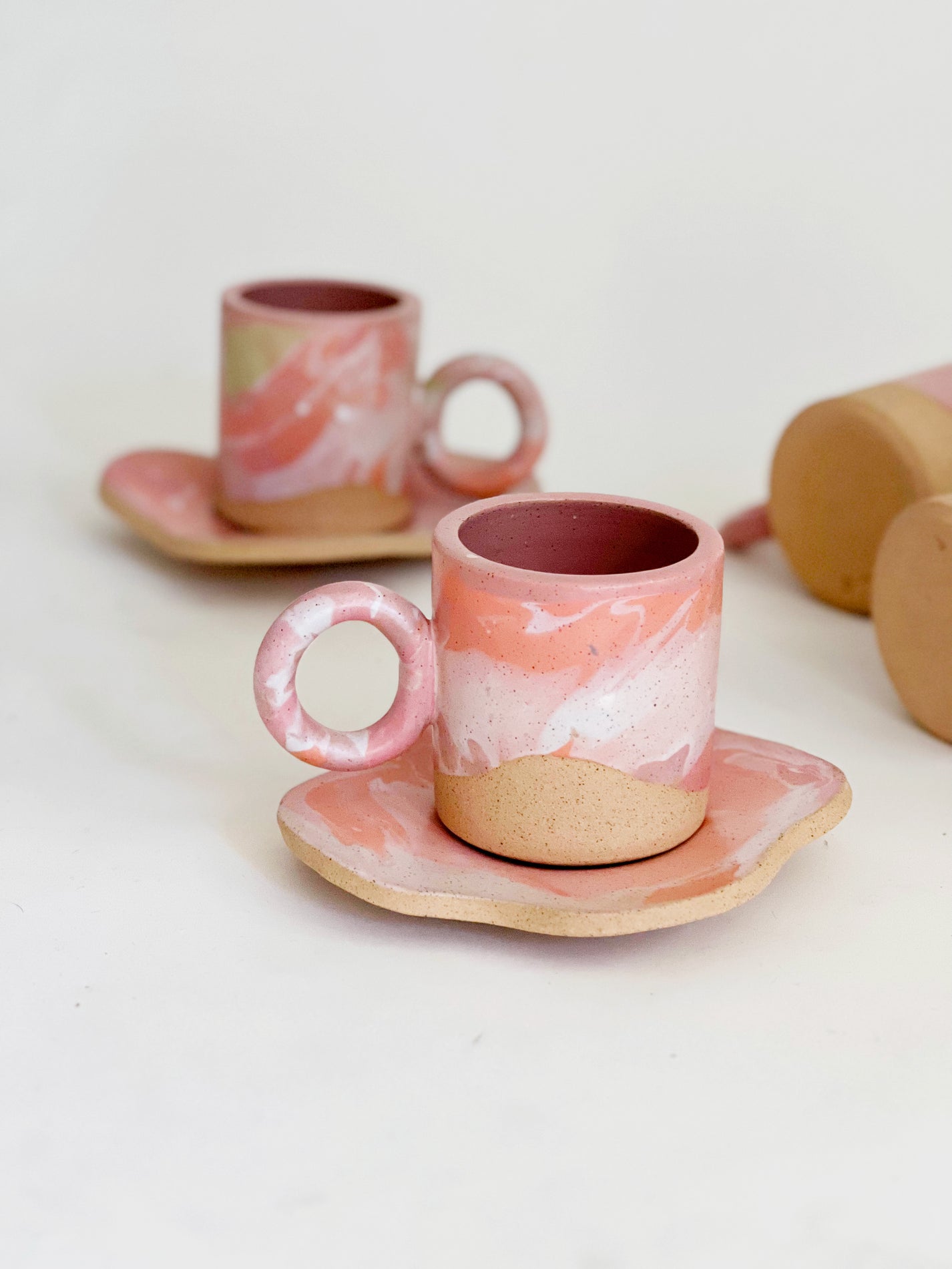Cosmic! Marble 10oz Hand-painted and Handmade ceramics mug and plate ...