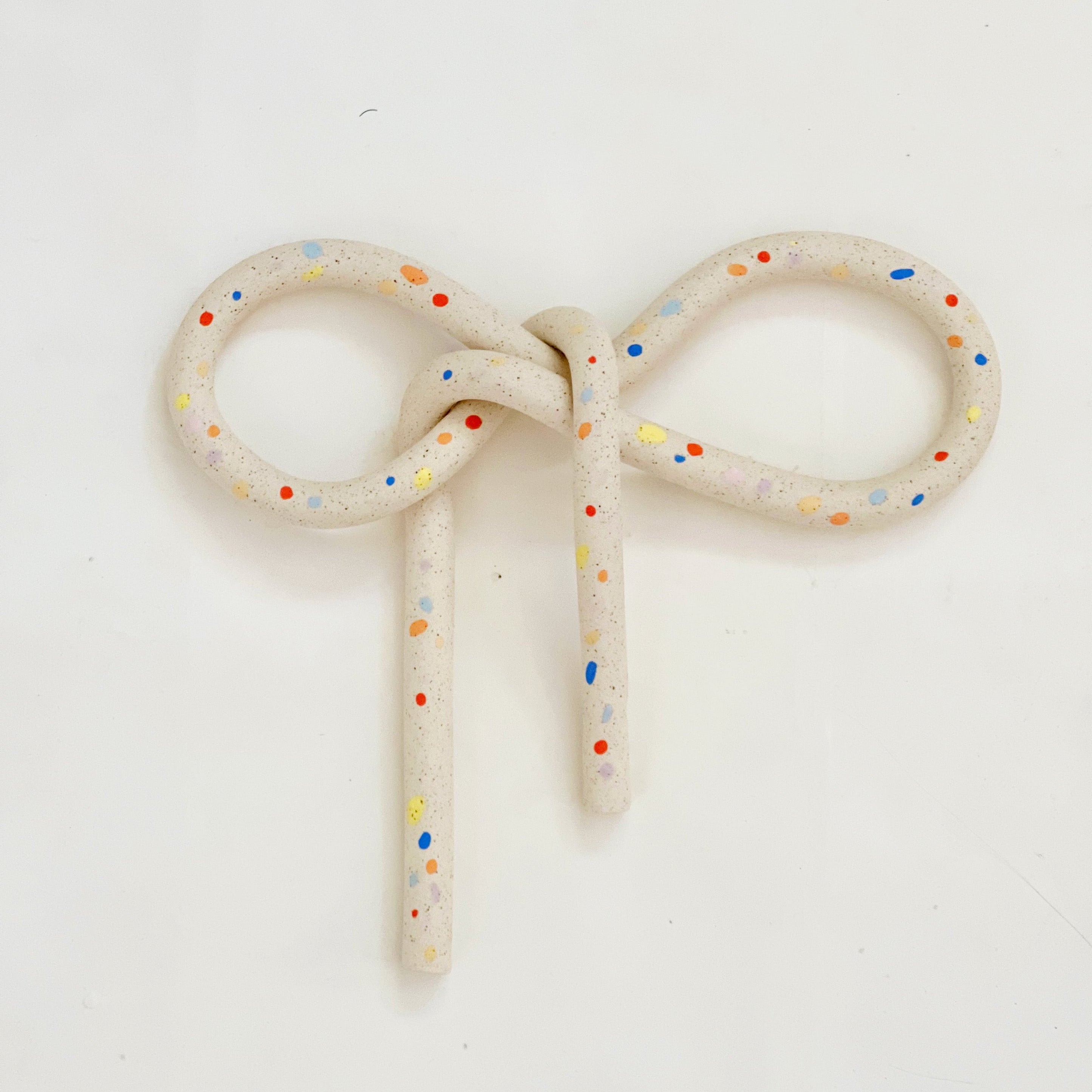 Clay Object 98 - Large Sprinkles Handmade ceramics Bow Wall Hanging – O ...