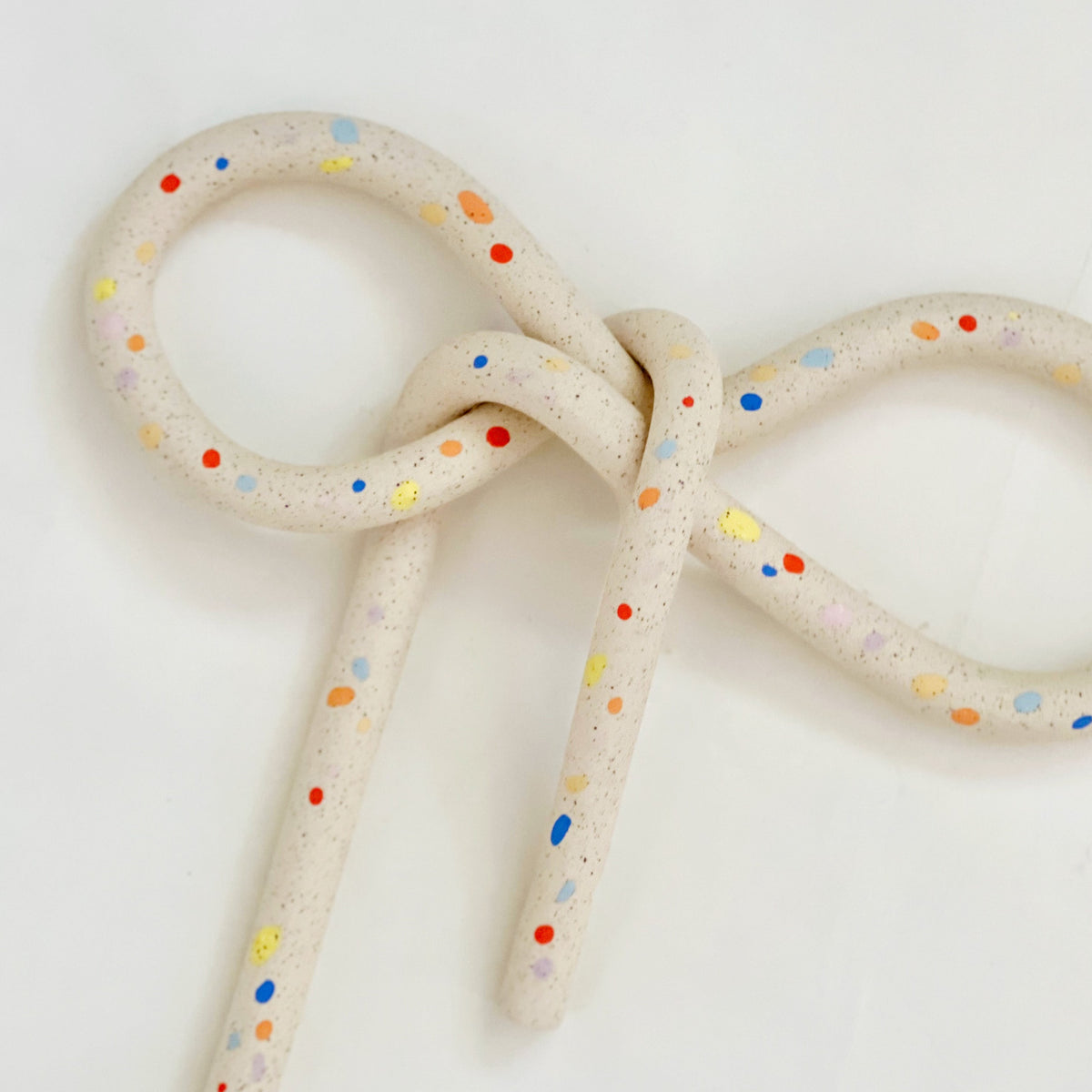 Clay Object 98 - Large Sprinkles Handmade ceramics Bow Wall Hanging – O ...