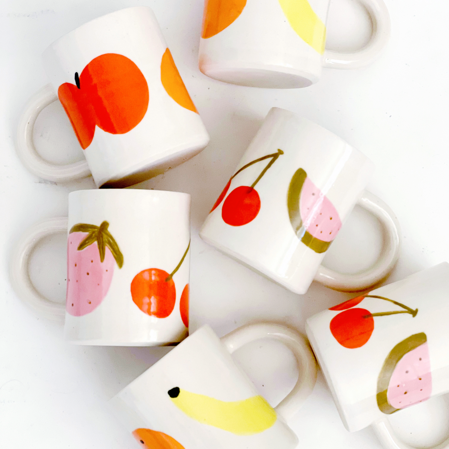 Large Fruits Handmade Ceramic Mug – O-M Ceramic
