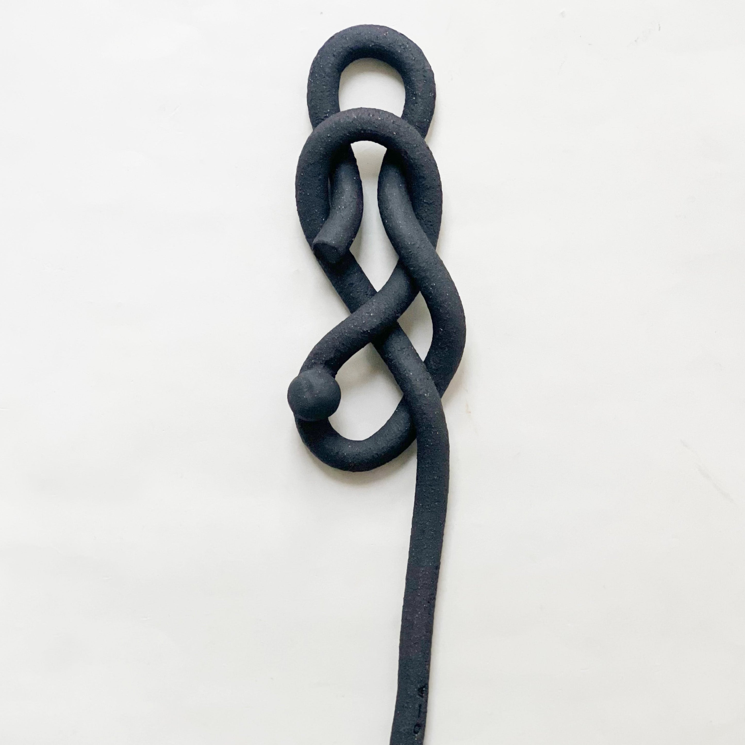 Clay Object 79- Dot on Knot (Dark Brown) – O-M Ceramic