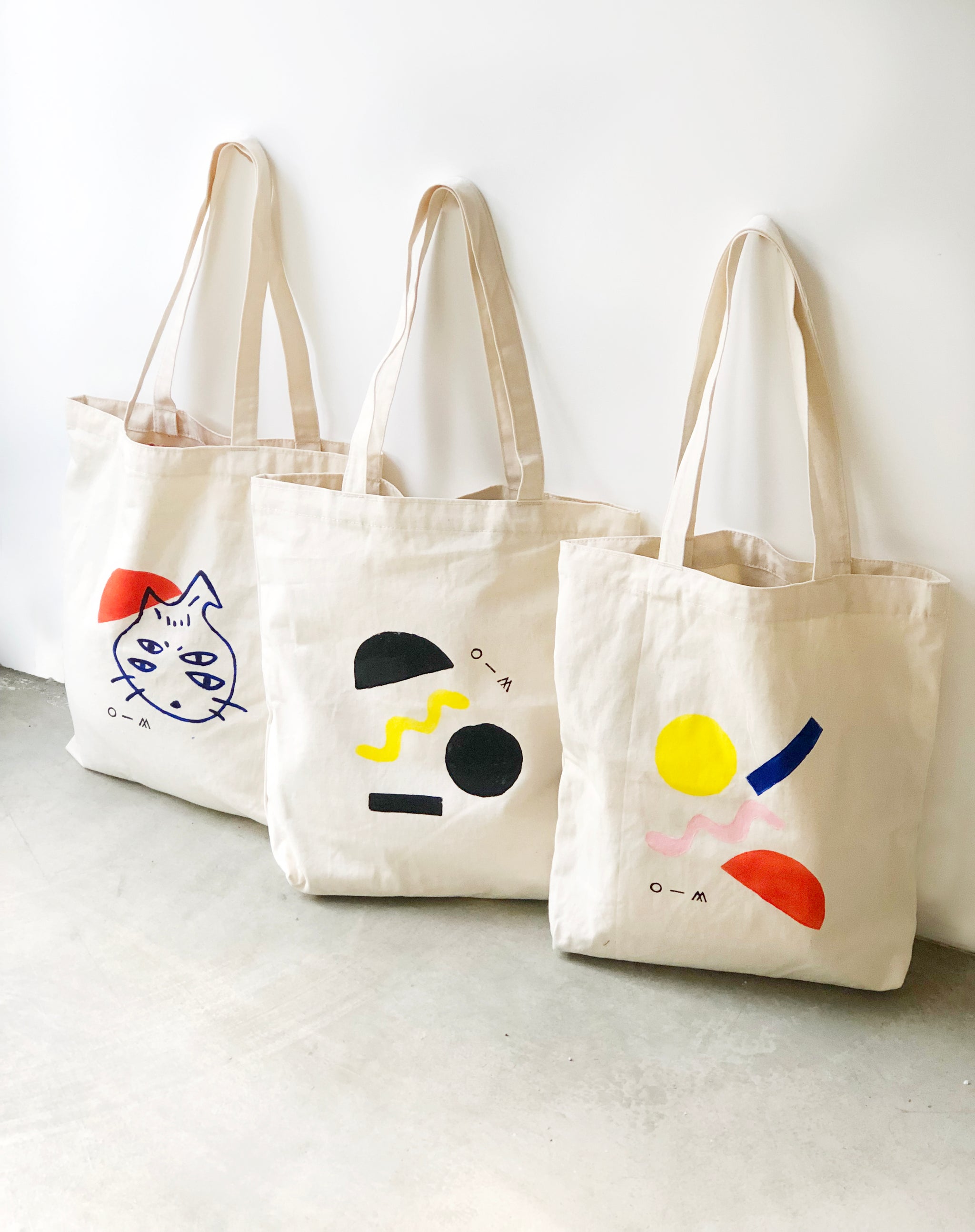 Hand Painted Blocks Tote Bag – O-M Ceramic