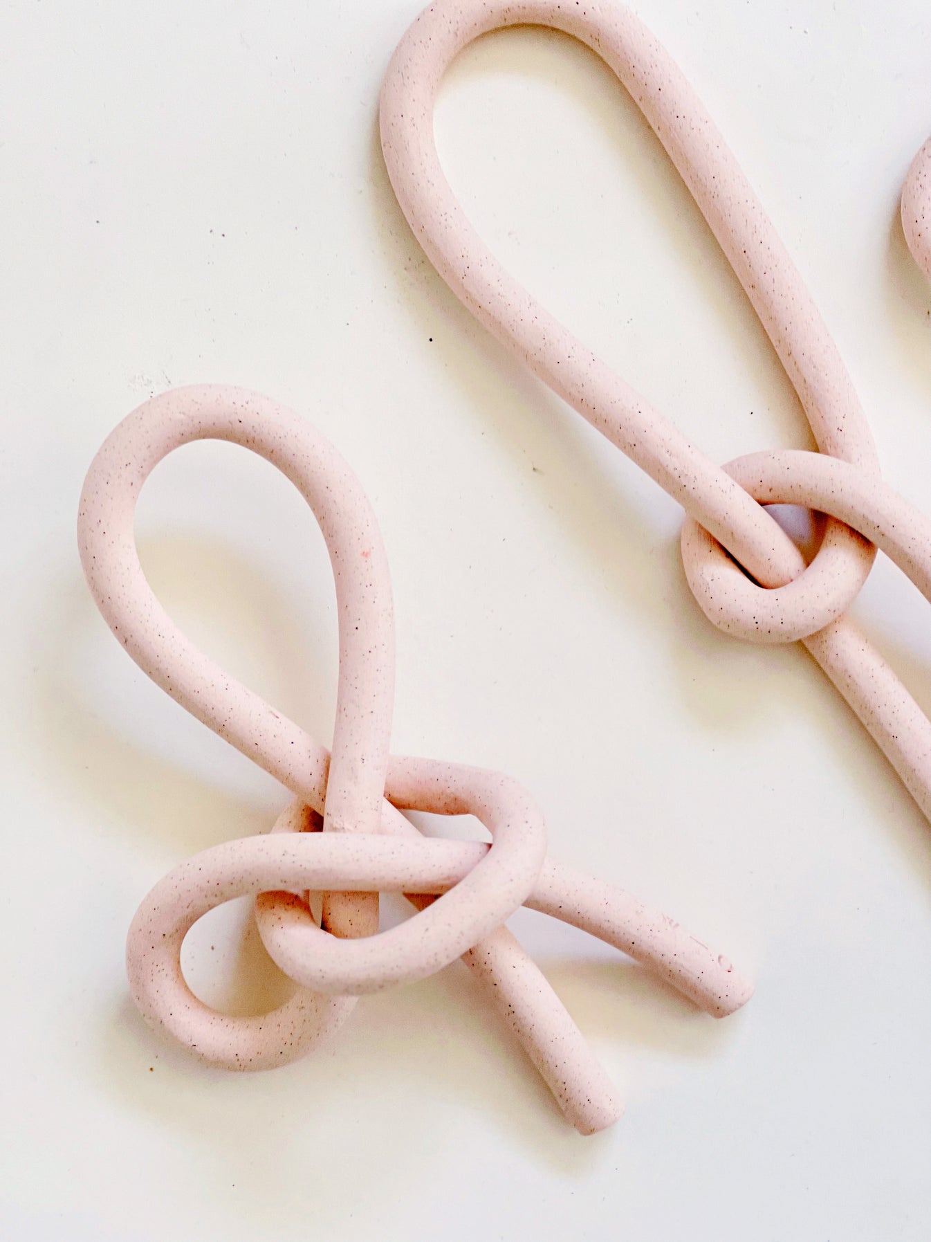 Clay Object 89 - Soft Pink Bow & Knot – O-M Ceramic