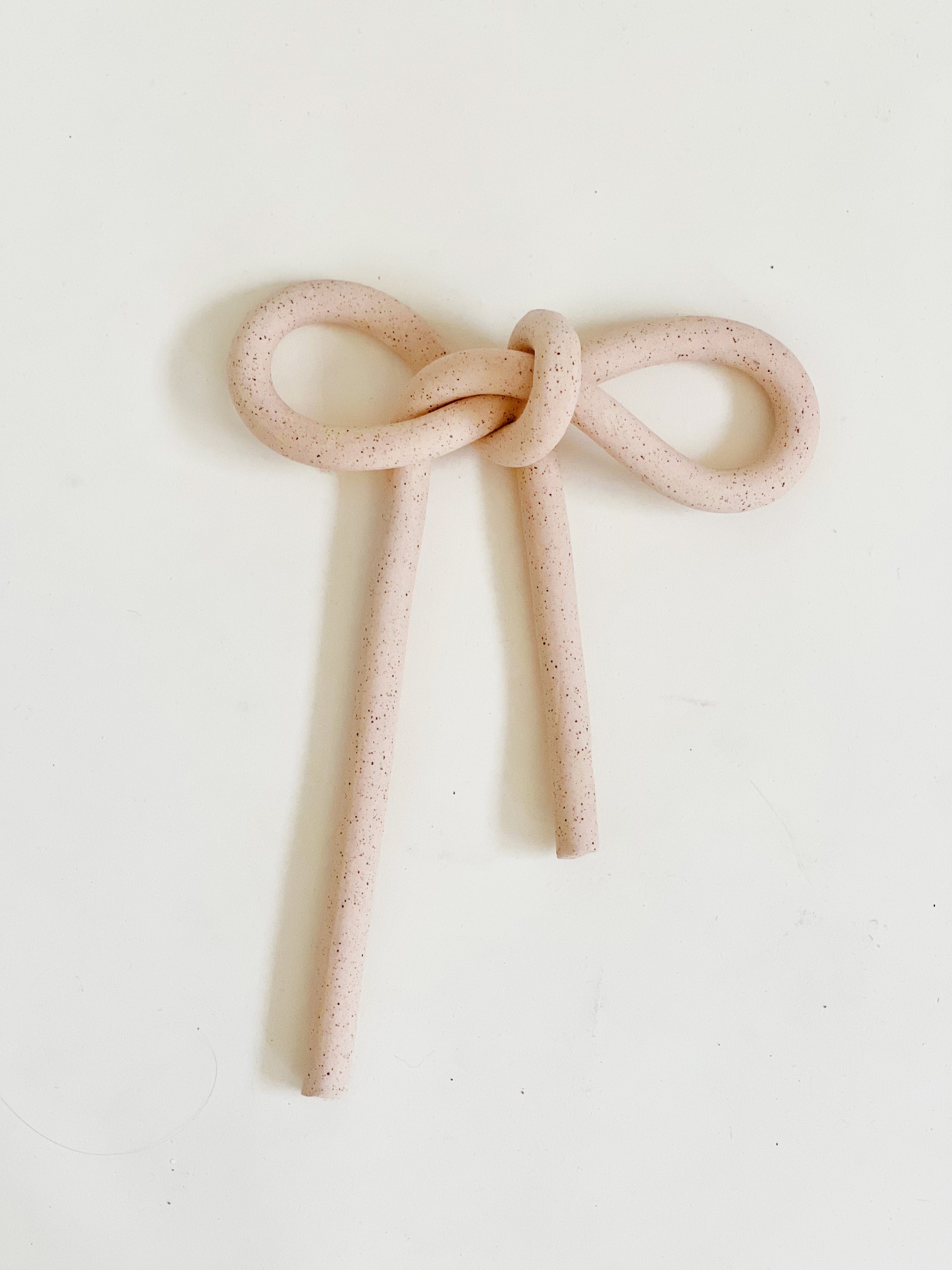 Clay Object 89 - Soft Pink Bow & Knot – O-M Ceramic