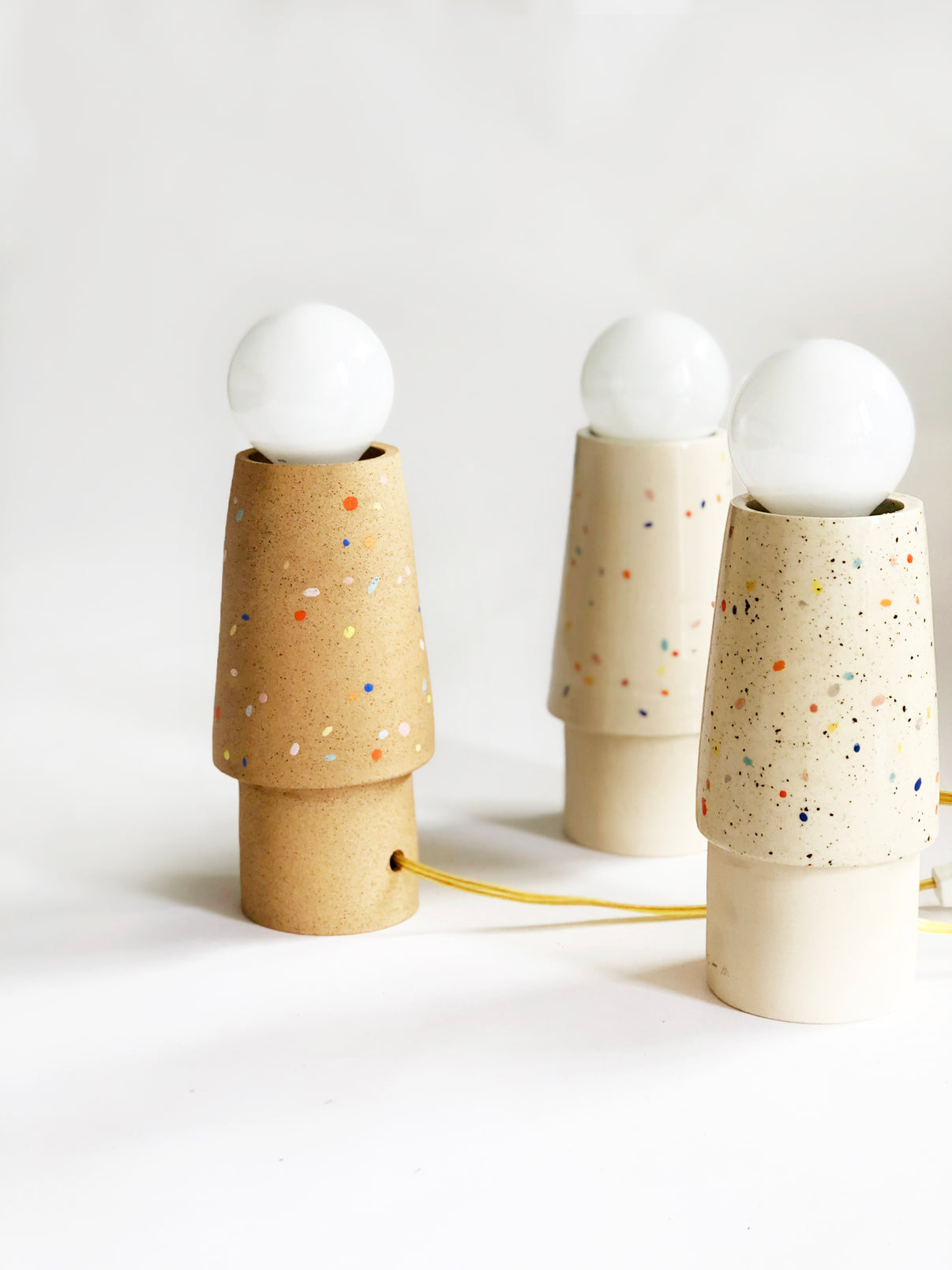 Dimmable Double Sprinkles Table Lamp – O-M Ceramic