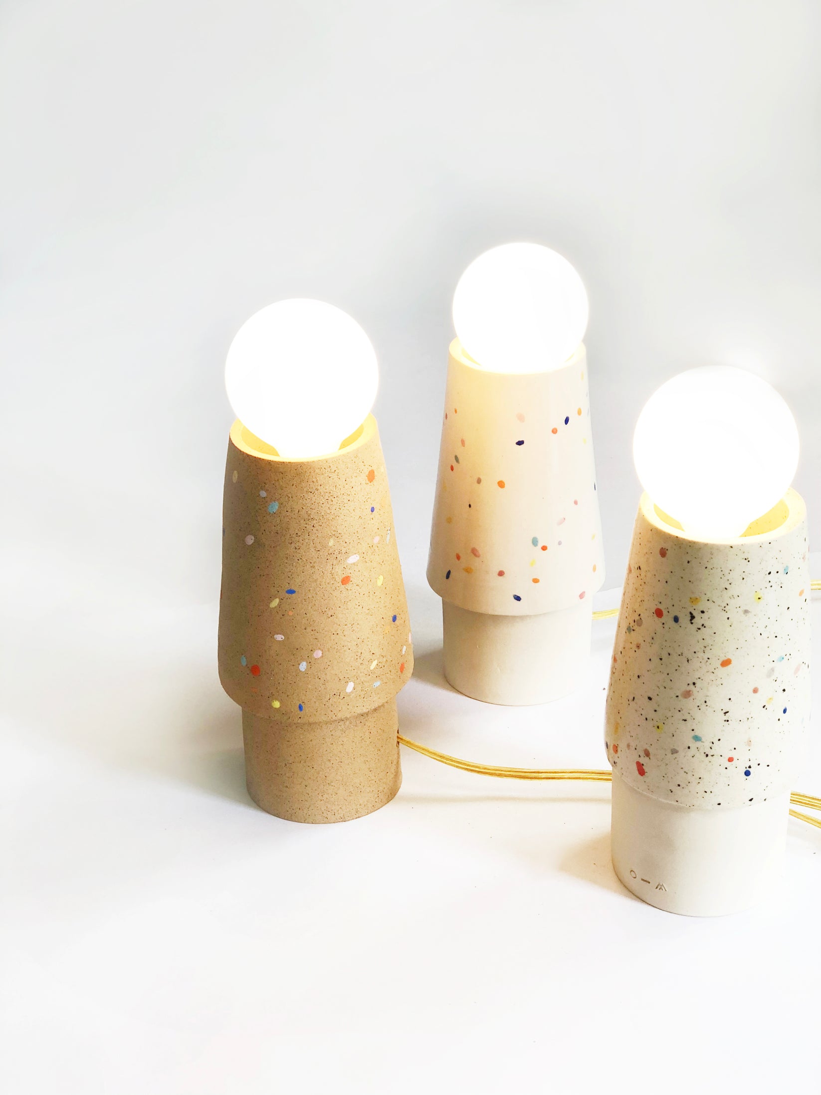 Dimmable Double Sprinkles Table Lamp – O-M Ceramic