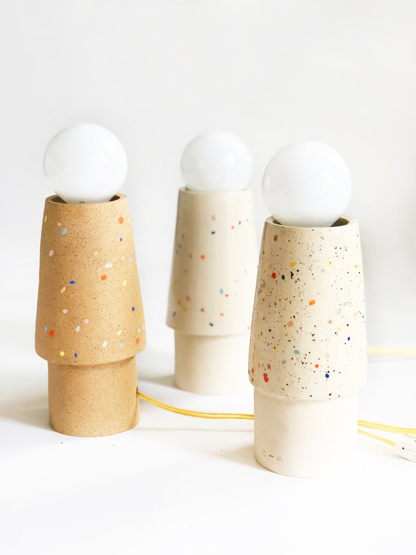 Dimmable Double Sprinkles Table Lamp – O-M Ceramic